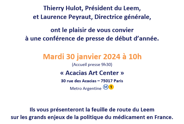 Invitation presse - Conférence de presse stratégique du Leem 2024 | Leem